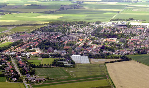 Luchtfoto Fijnaart kerk stadsgezichten gebouwen woningen luchtfoto's ...