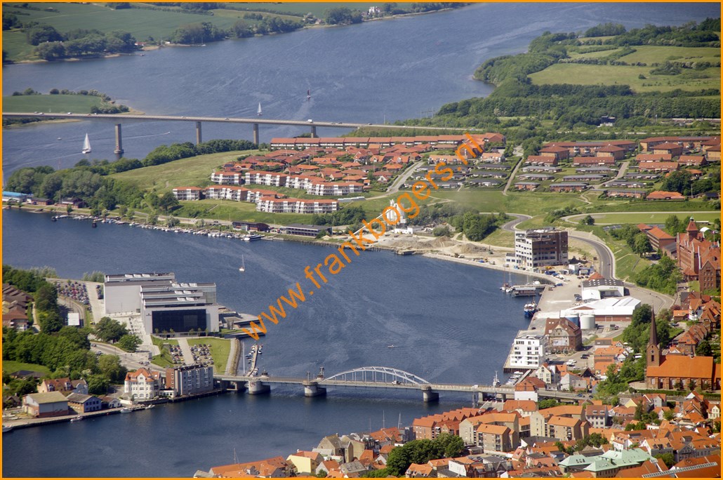 Sonderborg airphoto luchtfoto stad air photo lufthavn Sønderborg Slot ...