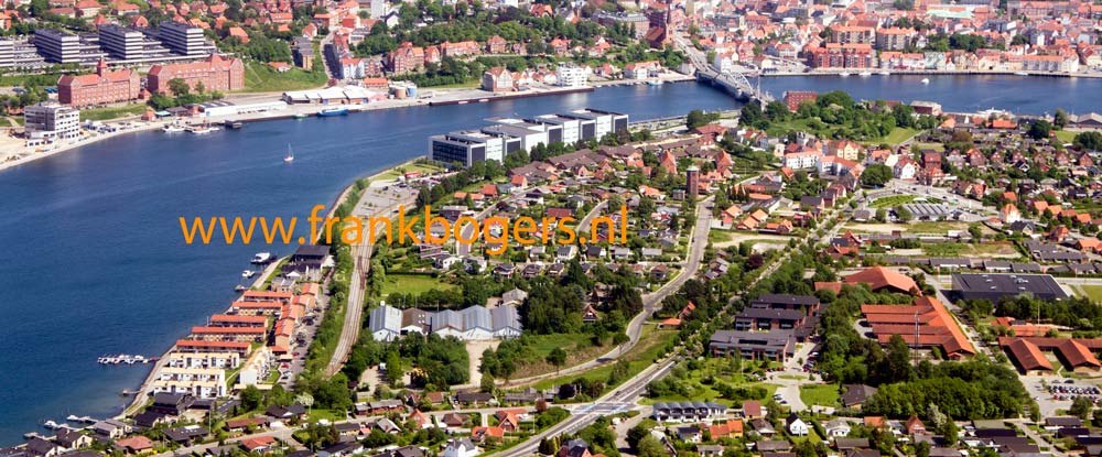 Sonderborg airphoto luchtfoto stad air photo lufthavn Sønderborg Slot ...